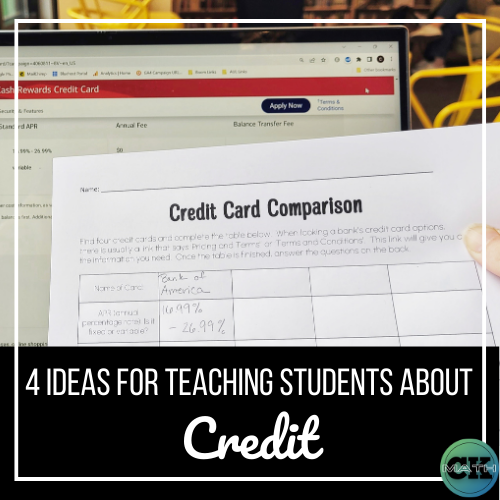 4 Ideas For Teaching Students About Credit - CKMath