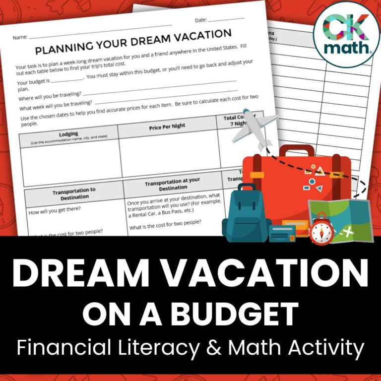 Planning a Dream Vacation on a Budget - Financial Literacy Budgeting ...