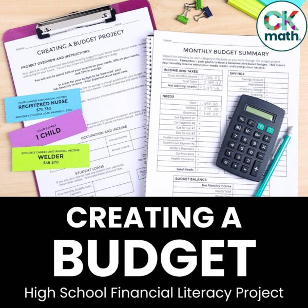 Creating a Budget Project for High School - Real World Financial ...