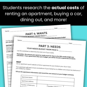 Creating a Budget Project for High School - Real World Financial ...