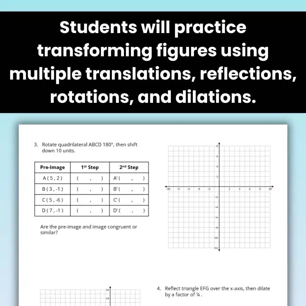 Sequence Of Transformations Worksheet Solved: Clate _ Practice 1.03