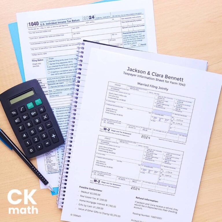 No-Sweat Income Tax Lessons for High School Students | CKMath®