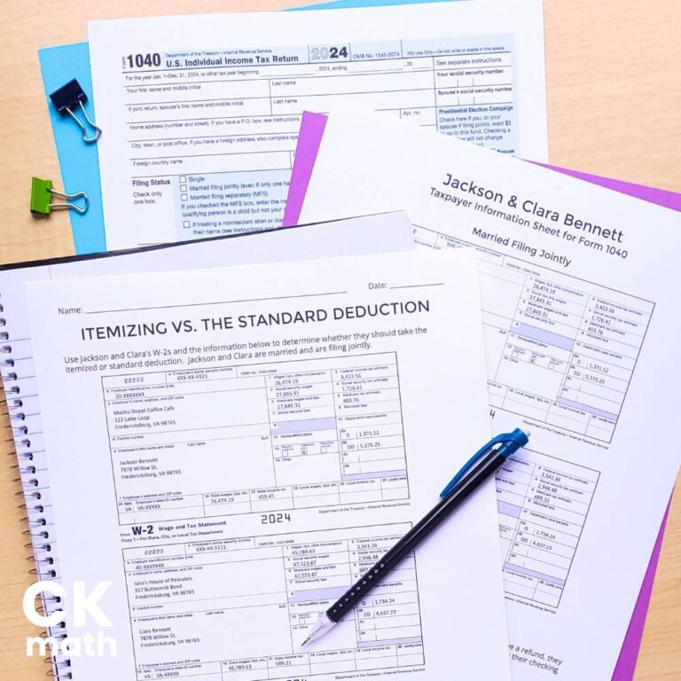 No-Sweat Income Tax Lessons for High School Students | CKMath®