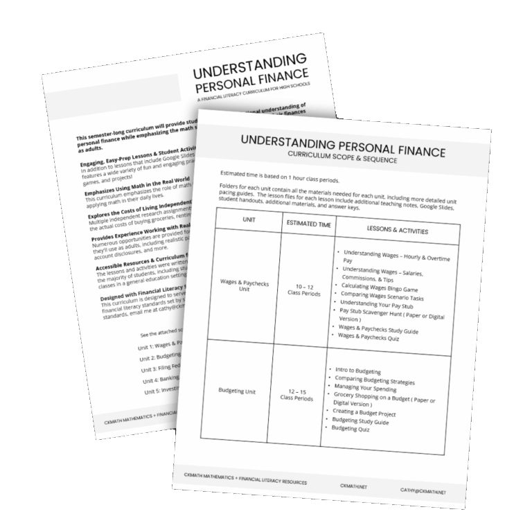 Understanding Personal Finance Curriculum | CKMath®