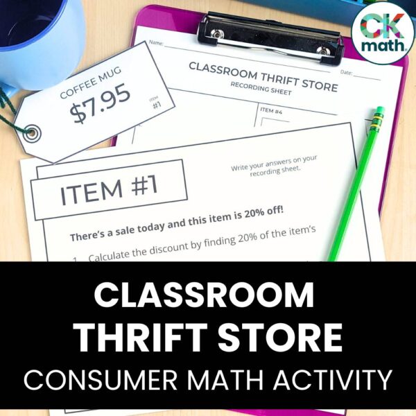 Classroom Thrift Store Consumer Math Activity - Calculating Discounts ...